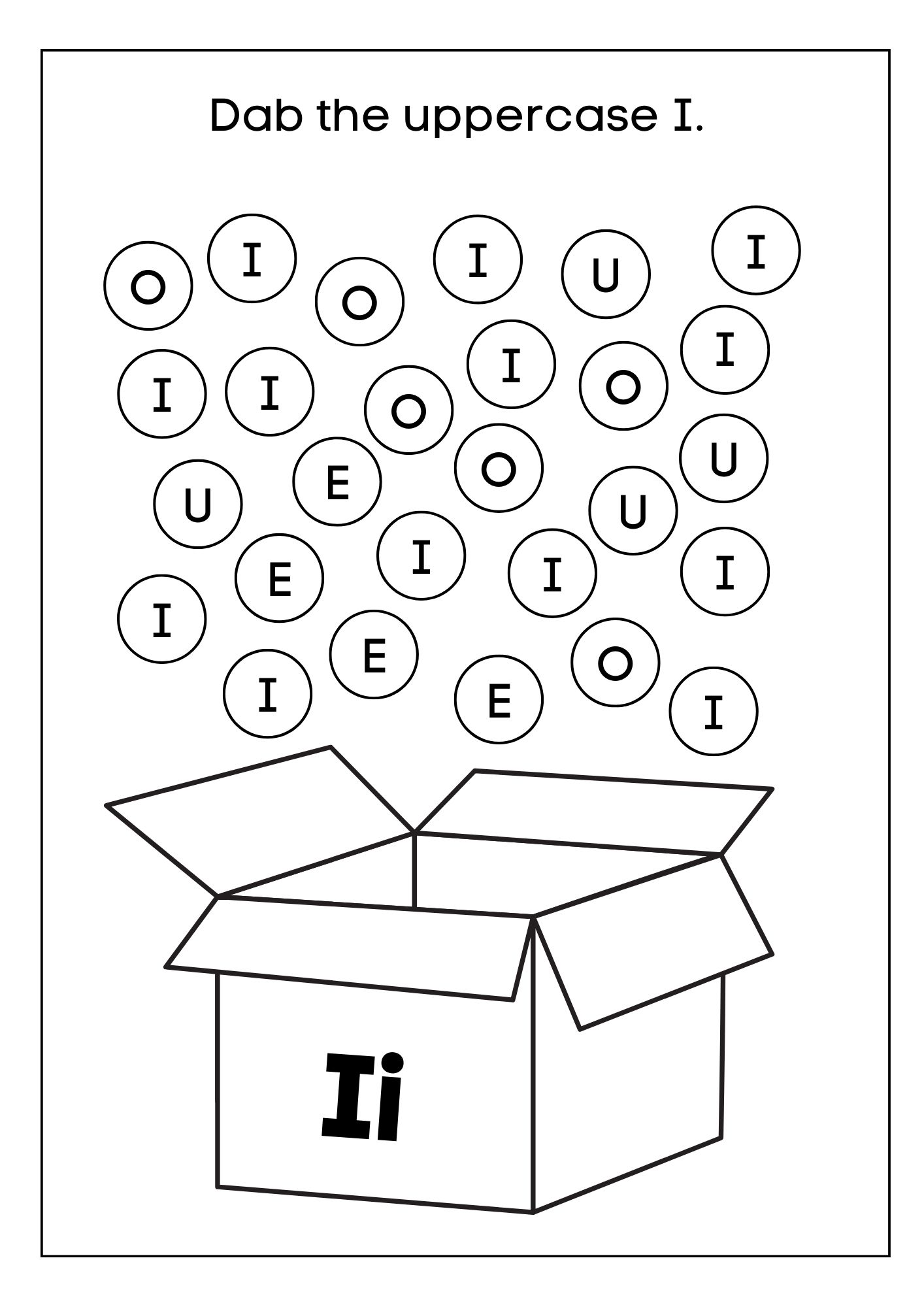 Letter I Activities for Toddler, Preschool & Kindergarten Printable PDF