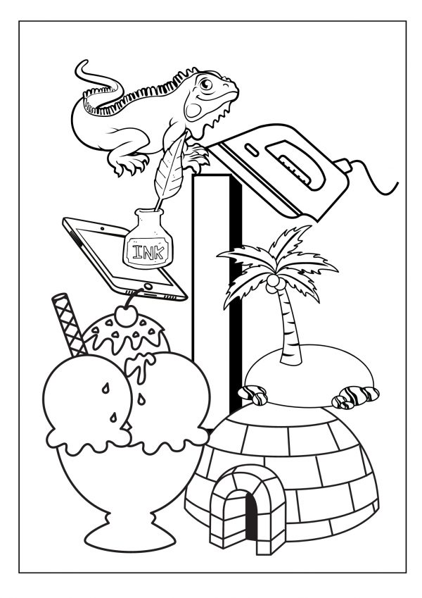 Free Letter I Pictures Worksheets Printable PDF