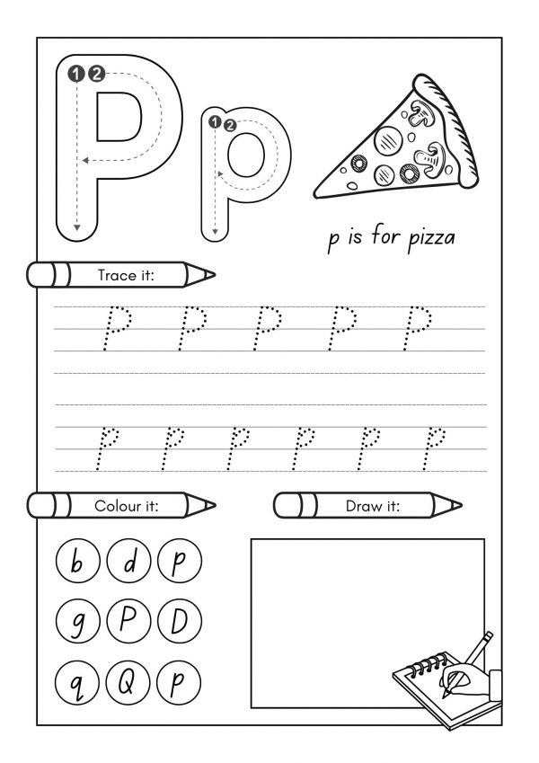 Letter P Activities for Toddler, Preschool & Kindergarten Printable PDF