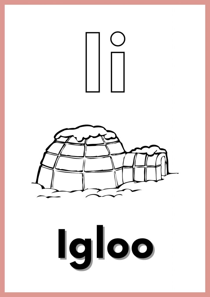 What Starts with Letter I Words Worksheets Printable PDF