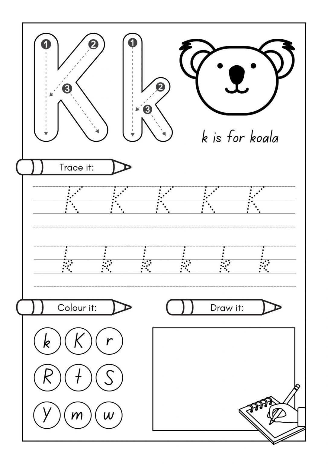 Letter K Activities for Toddler, Preschool & Kindergarten Printable PDF