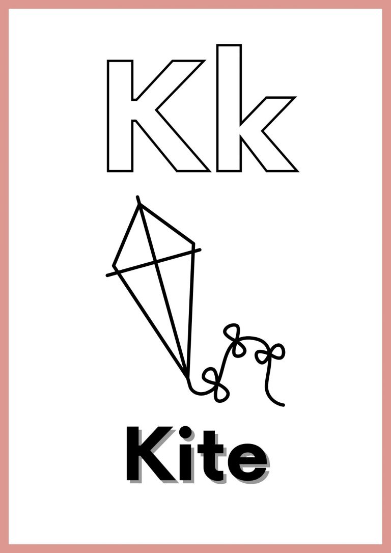 What Starts with Letter K Words Worksheets Printable PDF