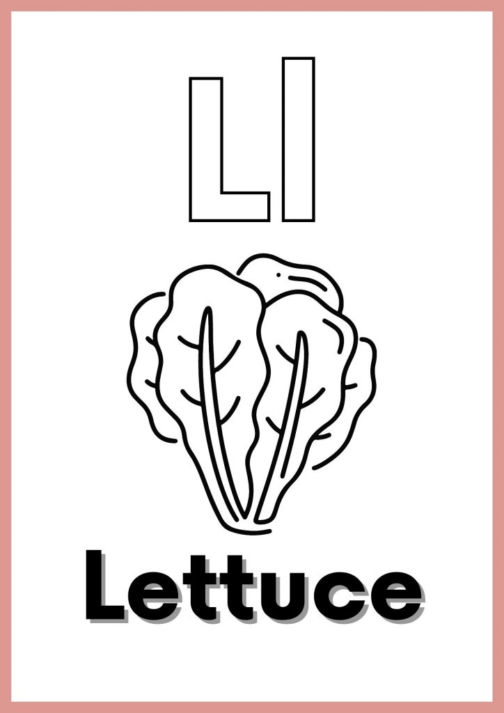 What Starts with Letter L Words Worksheets Printable PDF