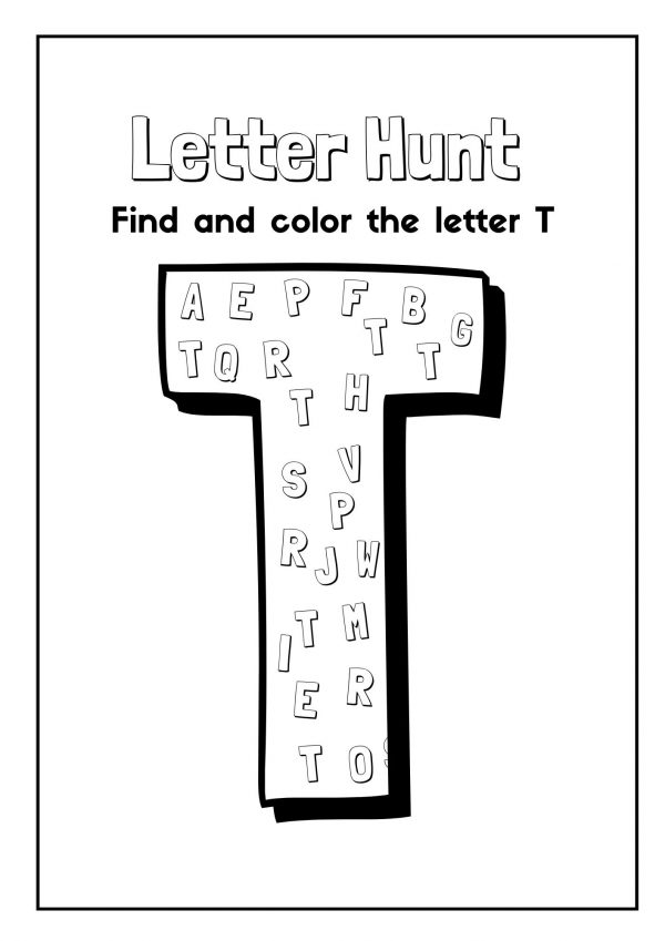 Letter T Activities for Toddler, Preschool & Kindergarten Printable PDF