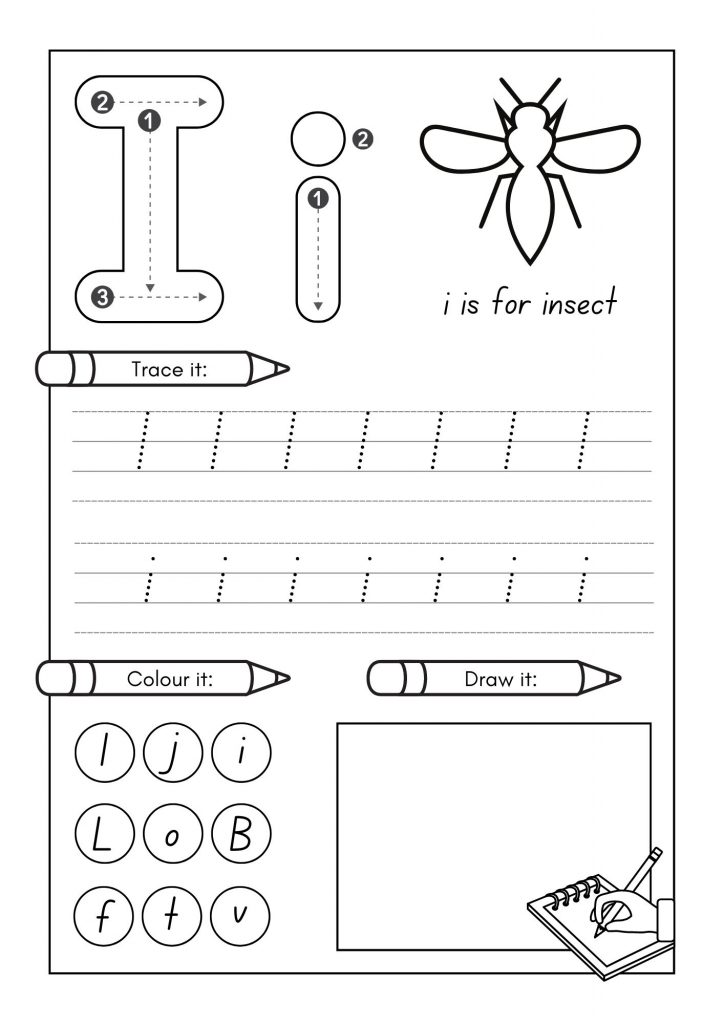 Letter I Activities for Toddler, Preschool & Kindergarten Printable PDF