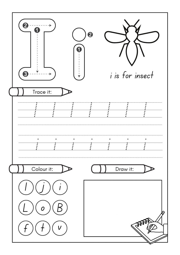 Letter I Activities for Toddler, Preschool & Kindergarten Printable PDF