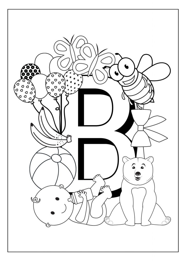 Free Letter B Pictures Worksheets Printable PDF