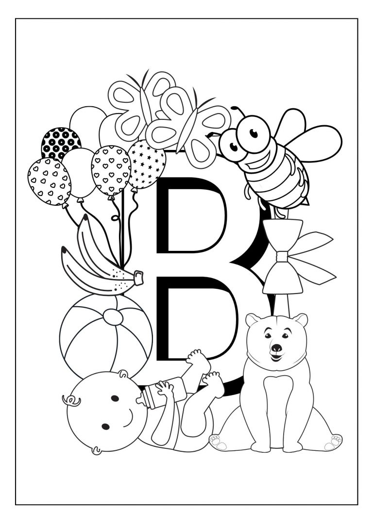 Free Letter B Pictures Worksheets Printable PDF