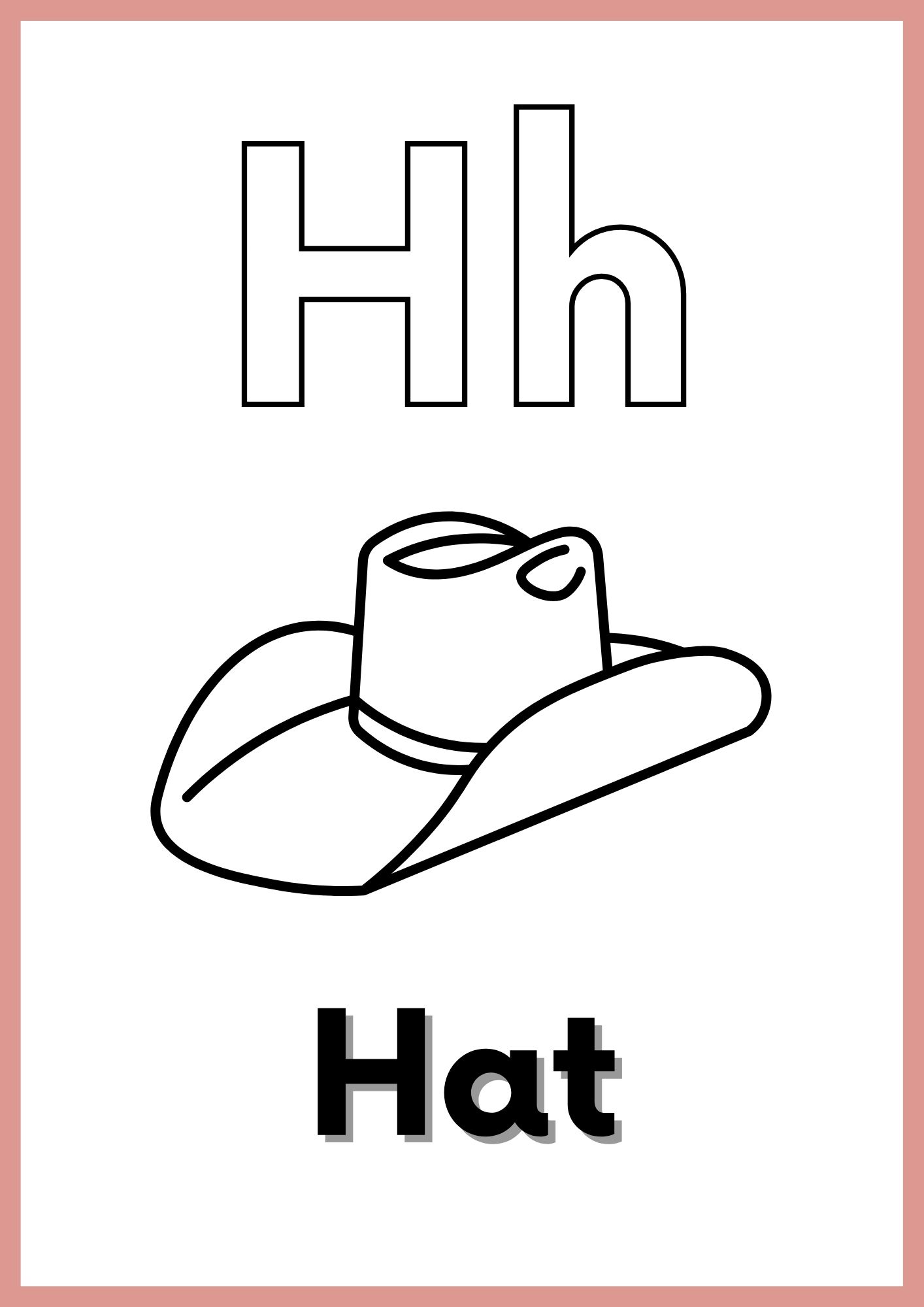 Free Letter H Pictures Worksheets Printable PDF