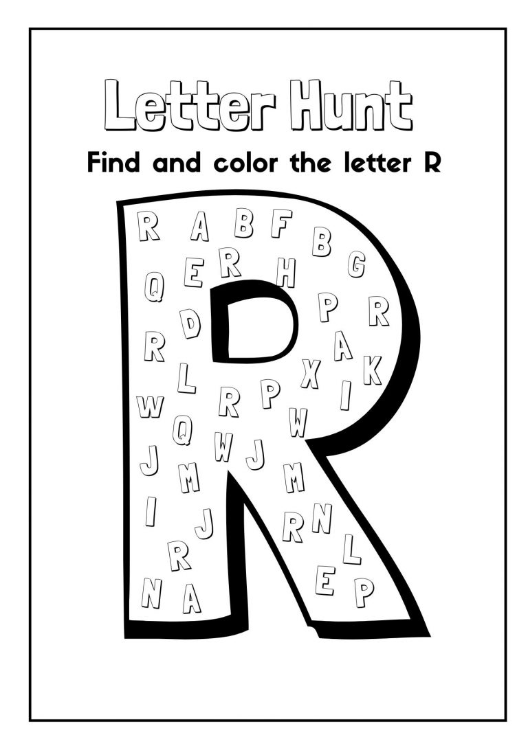 Letter R Activities for Toddler, Preschool & Kindergarten Printable PDF