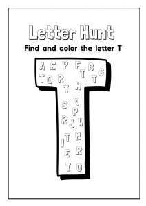 Letter T Activities for Toddler, Preschool & Kindergarten Printable PDF
