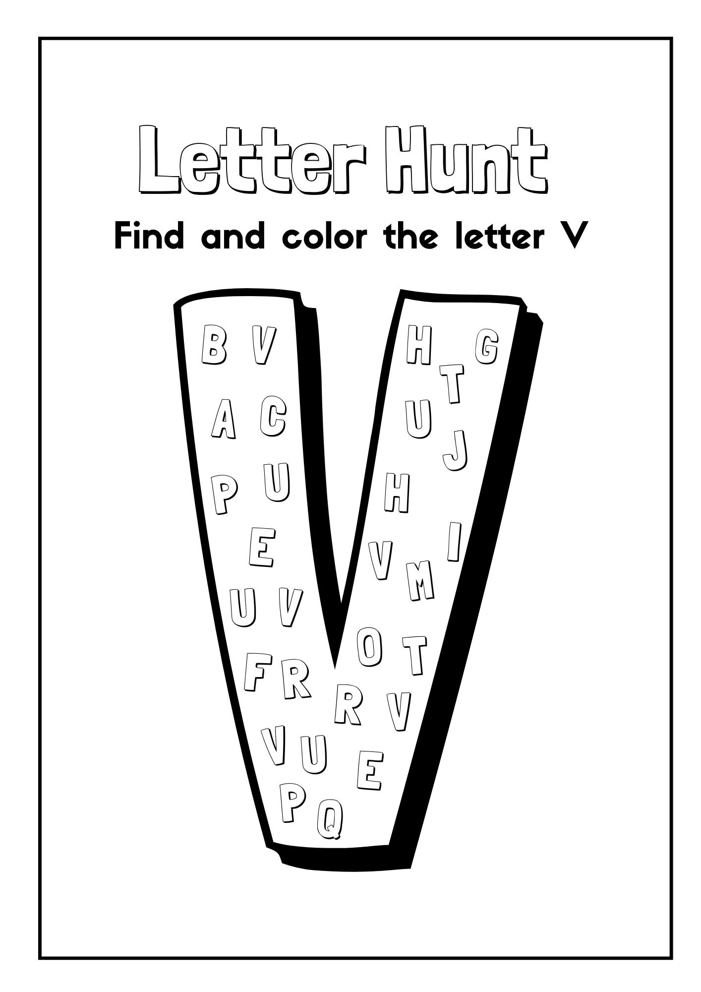 Letter V Activities for Toddler, Preschool & Kindergarten Printable PDF
