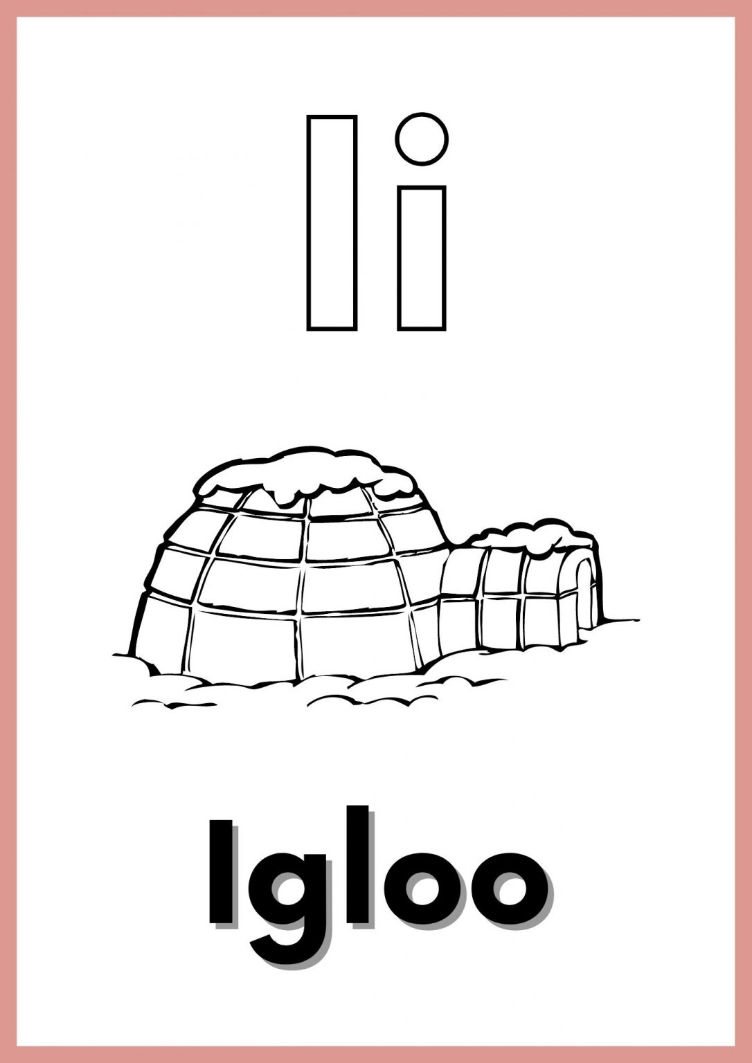 Free Letter I Pictures Worksheets Printable PDF