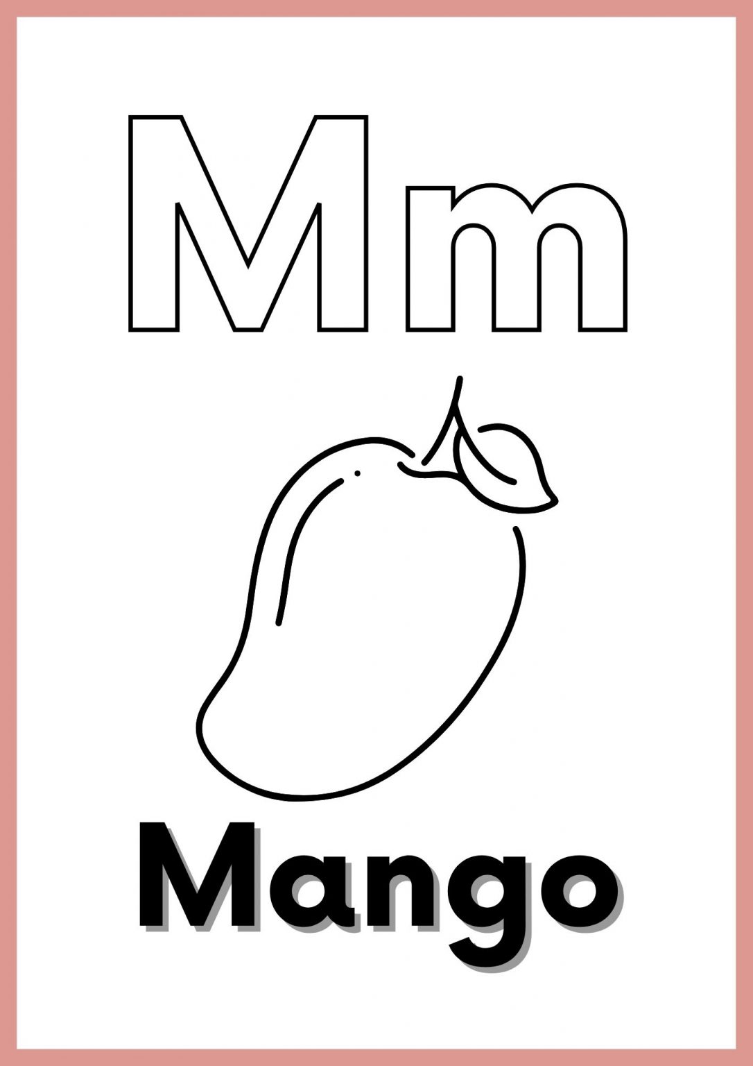 Free Letter M Pictures Worksheets Printable PDF