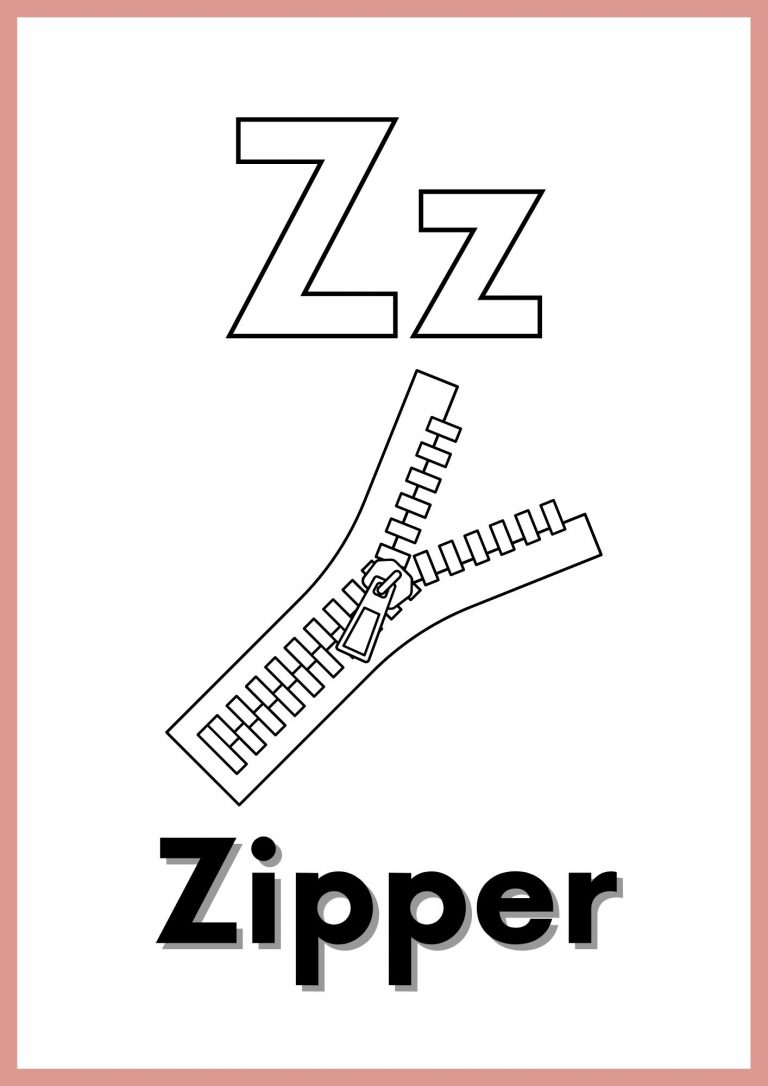 Free Letter Z Pictures Worksheets Printable PDF