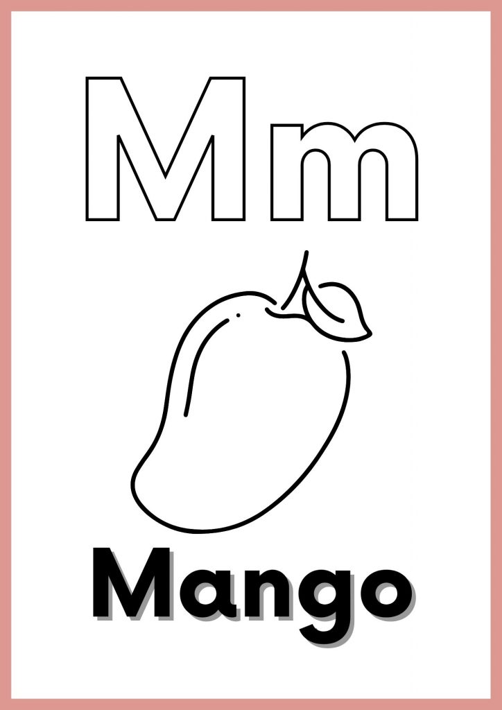 What Starts with Letter M Words Worksheets Printable PDF