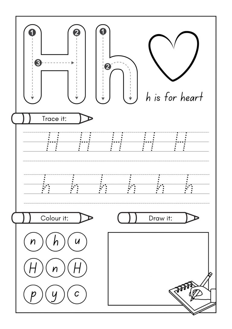 Letter H Activities for Toddler, Preschool & Kindergarten Printable PDF