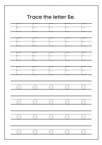 Free Letter E Dot Worksheets Printable PDF