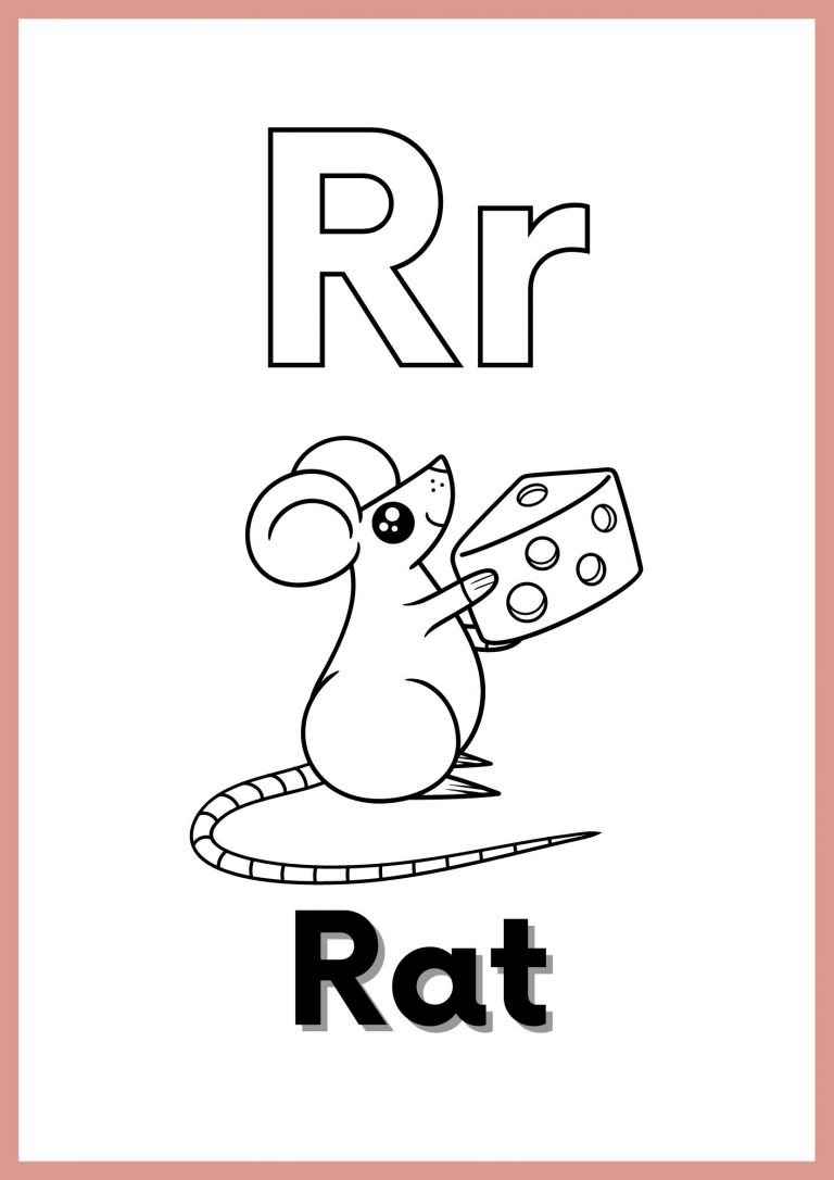 What Starts with Letter R Words Worksheets Printable PDF