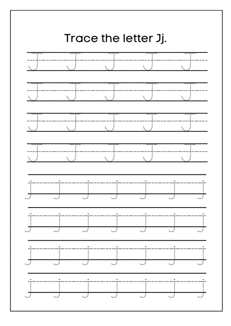Letter J Activities for Toddler, Preschool & Kindergarten Printable PDF
