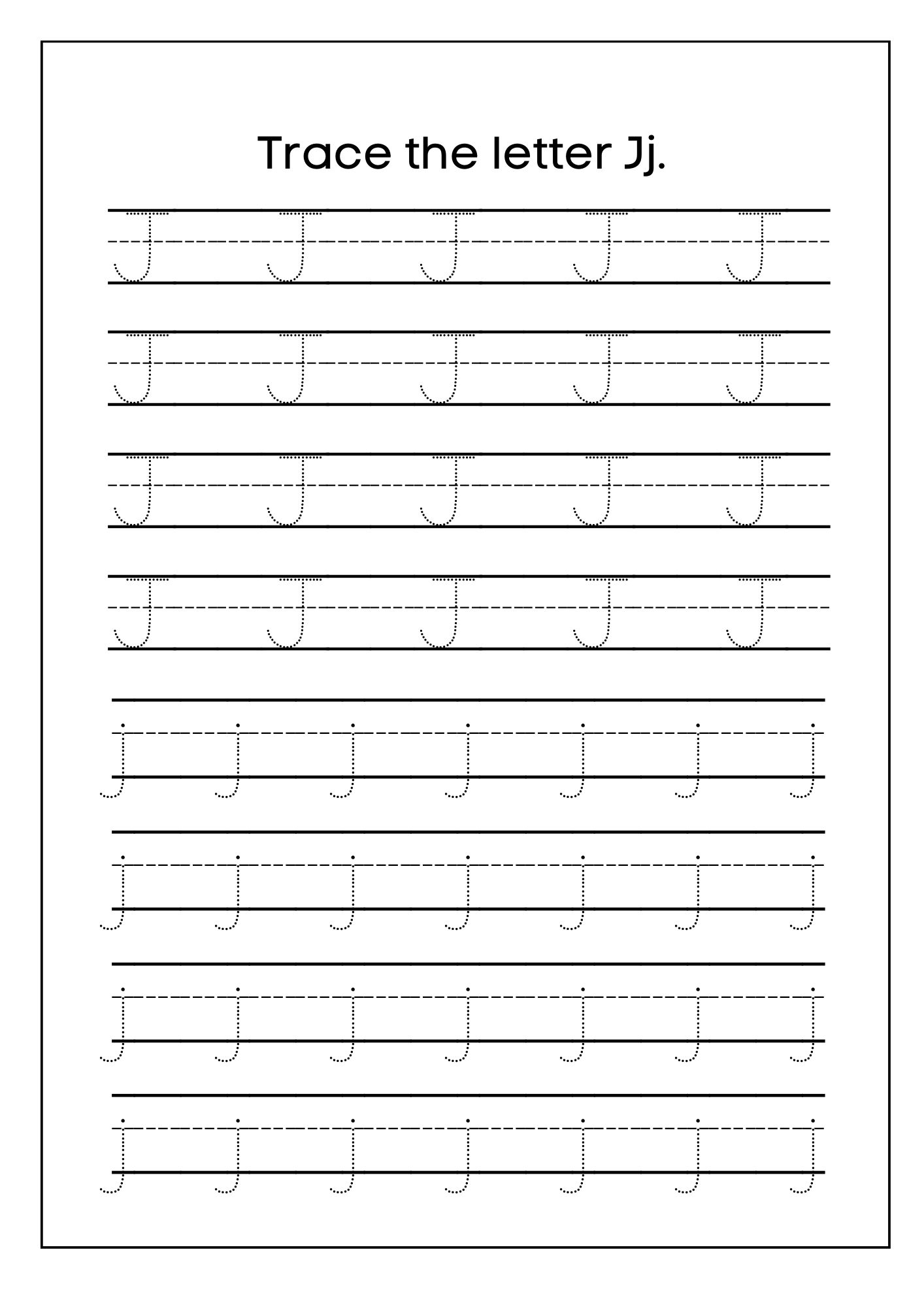 Letter J Activities for Toddler, Preschool & Kindergarten Printable PDF