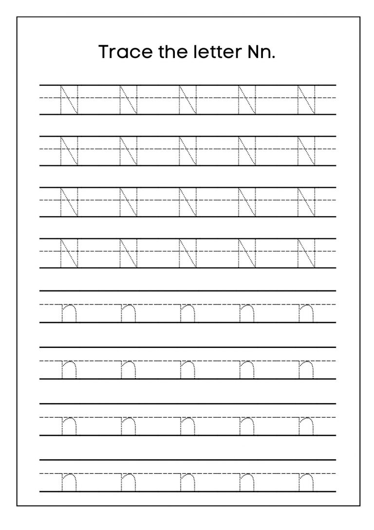 Letter N Activities for Toddler, Preschool & Kindergarten Printable PDF