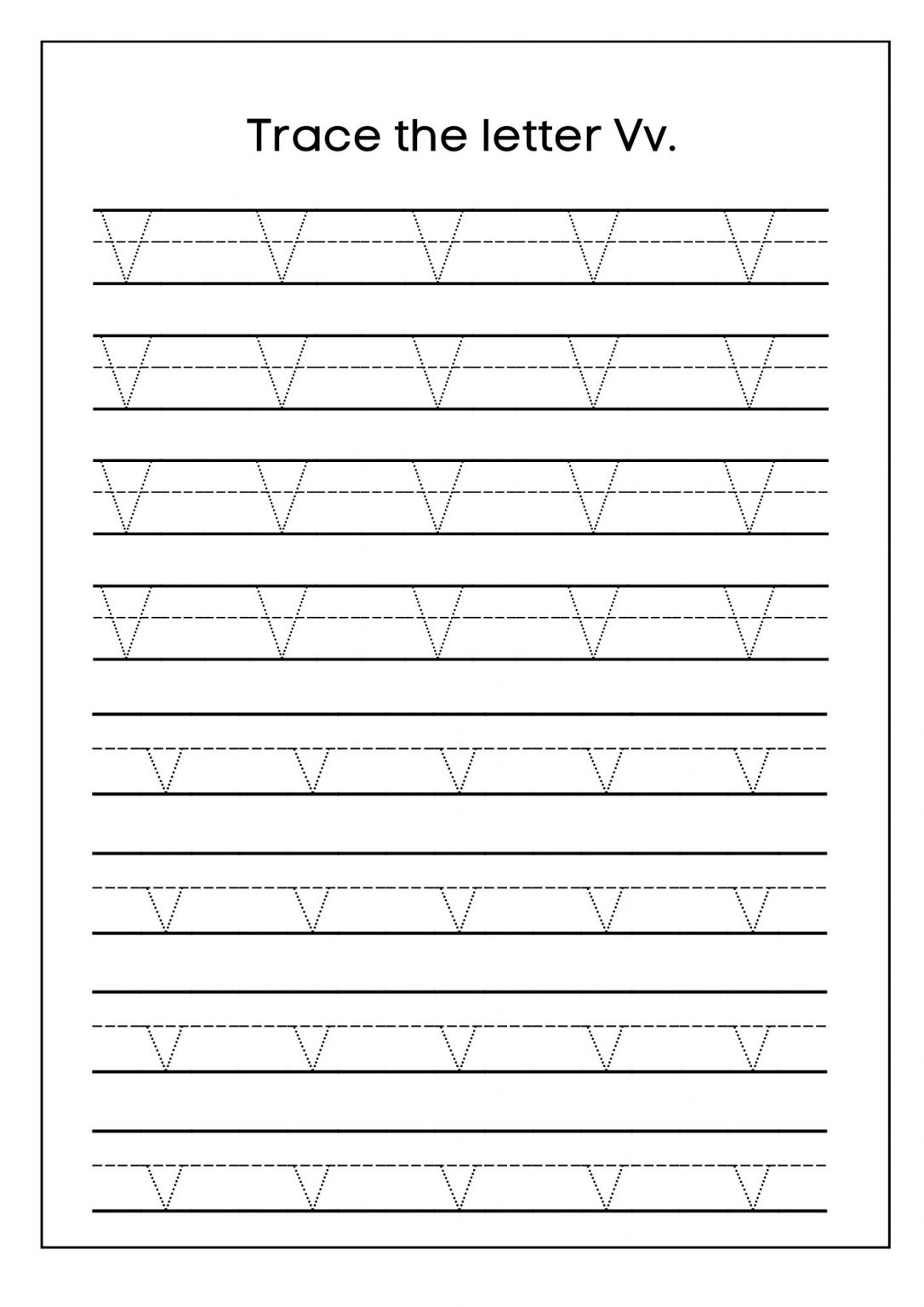 Letter V Activities for Toddler, Preschool & Kindergarten Printable PDF