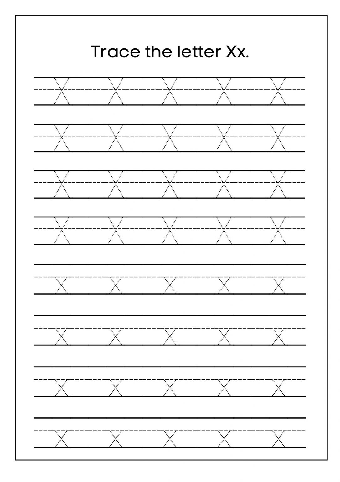 Letter X Activities for Toddler, Preschool & Kindergarten Printable PDF