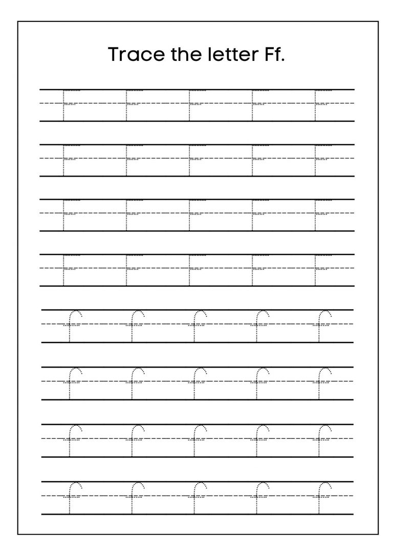 Free Letter F Dot Worksheets Printable PDF