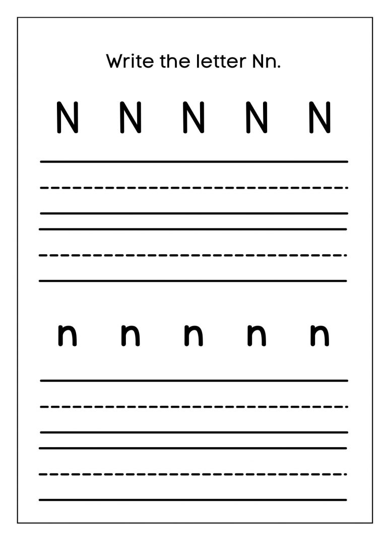 Letter N Activities for Toddler, Preschool & Kindergarten Printable PDF