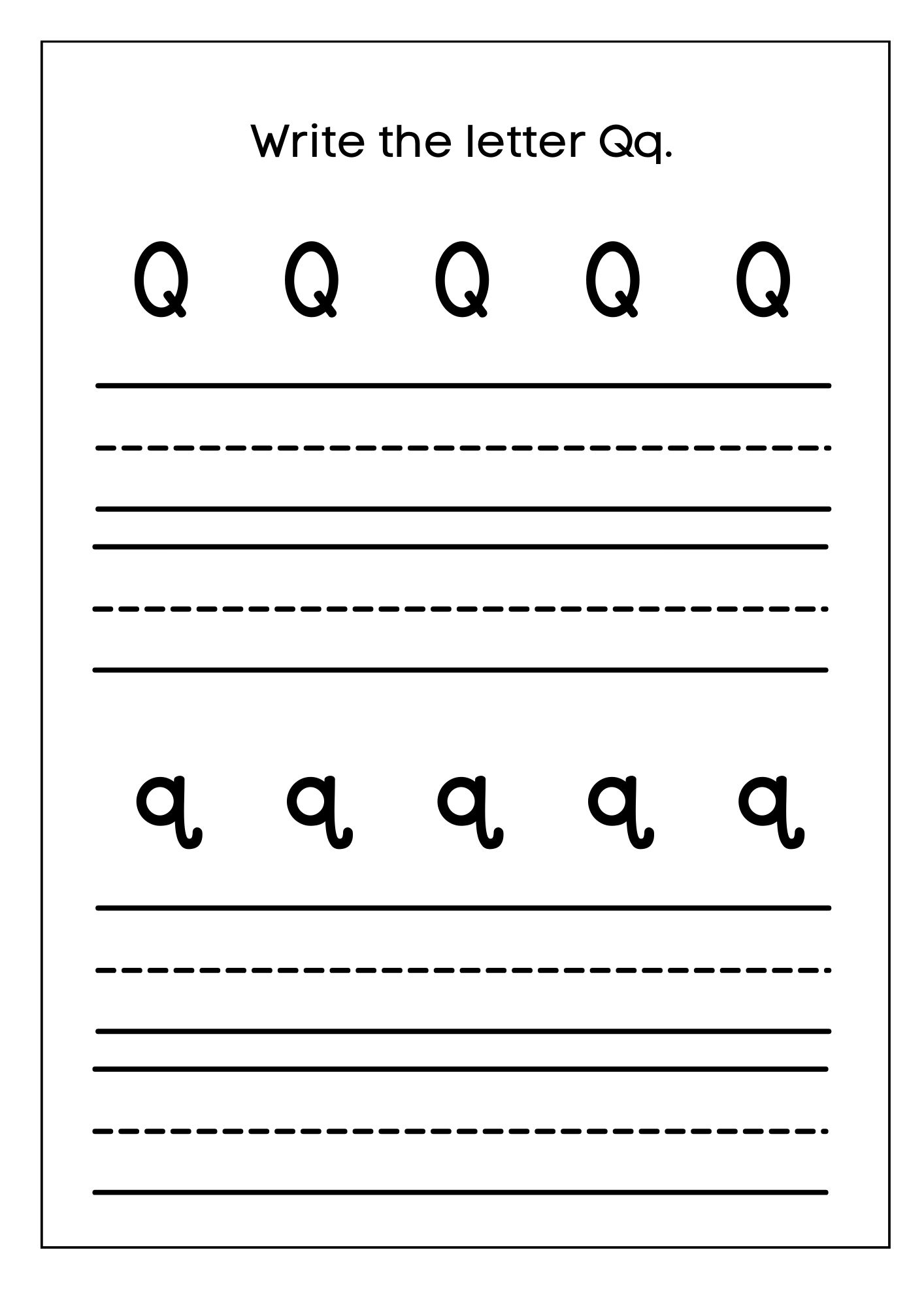 Letter Q Activities for Toddler, Preschool & Kindergarten Printable PDF