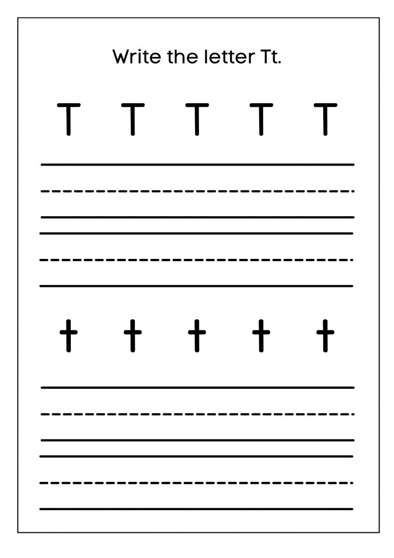 Letter T Activities for Toddler, Preschool & Kindergarten Printable PDF