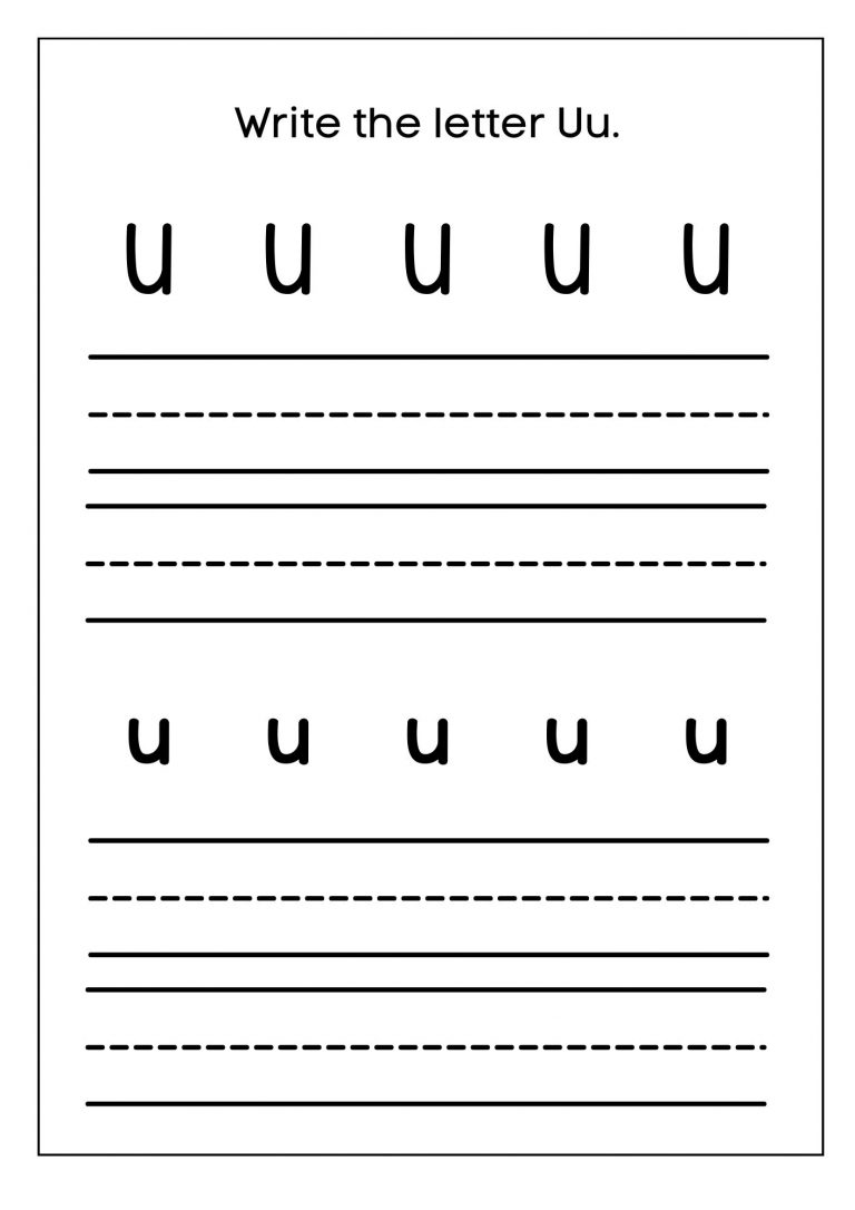 Letter U Activities for Toddler, Preschool & Kindergarten Printable PDF