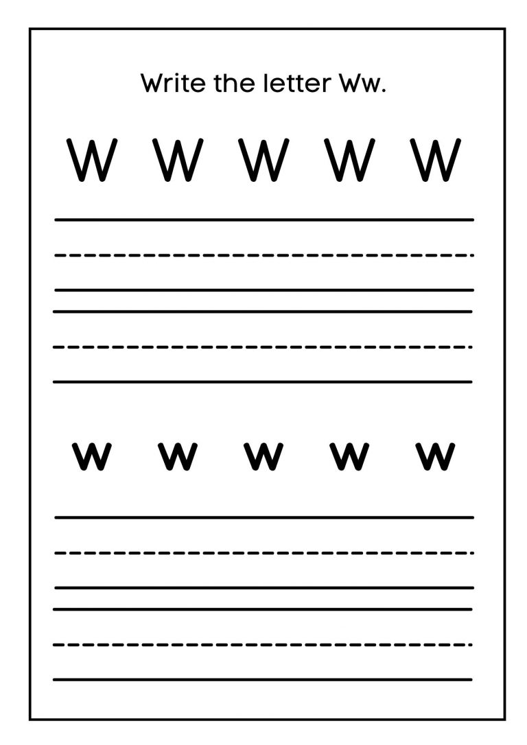 Letter W Activities for Toddler, Preschool & Kindergarten Printable PDF