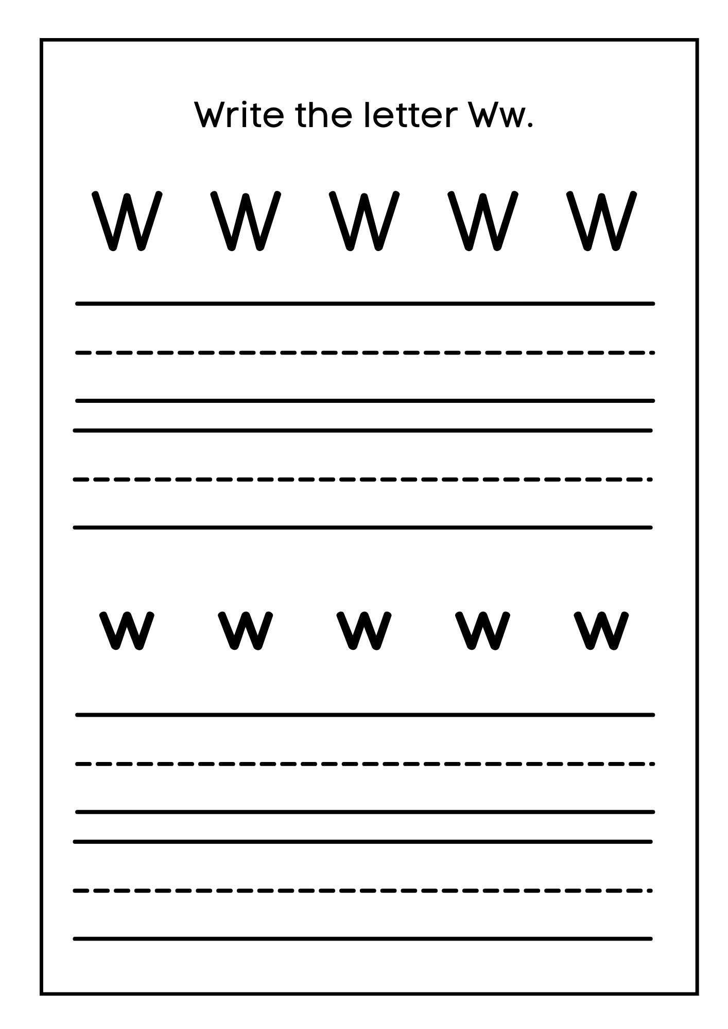 Letter W Activities for Toddler, Preschool & Kindergarten Printable PDF