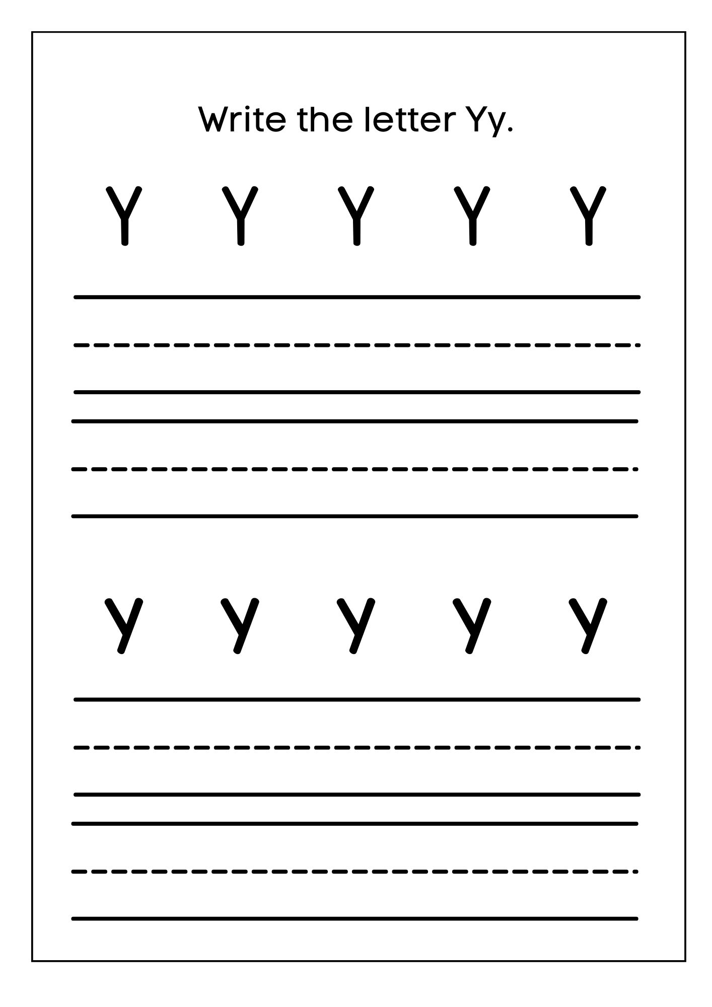 Letter Y Activities for Toddler, Preschool & Kindergarten Printable PDF