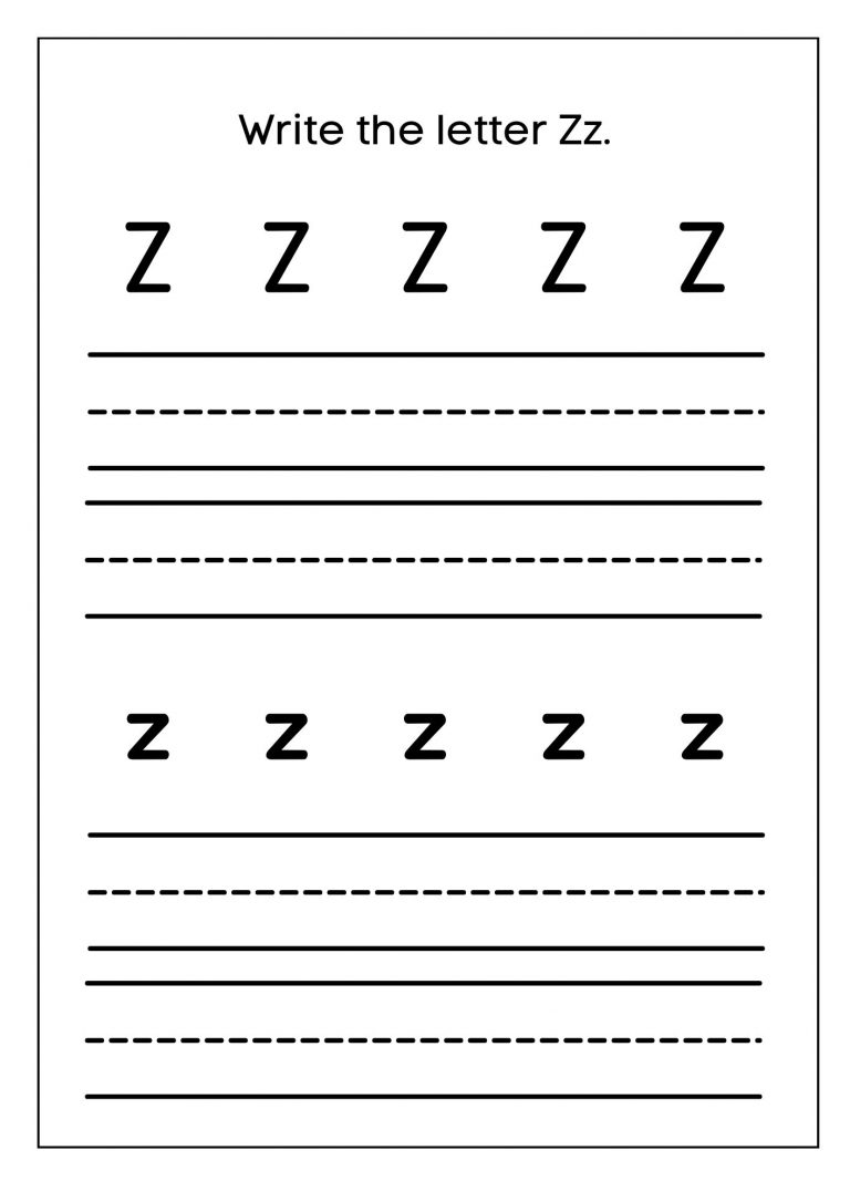 Letter Z Activities for Toddler, Preschool & Kindergarten Printable PDF