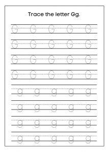 Free Letter G Dot Worksheets Printable PDF