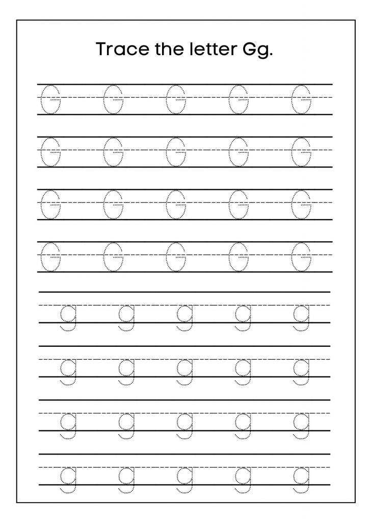 Free Letter G Dot Worksheets Printable PDF