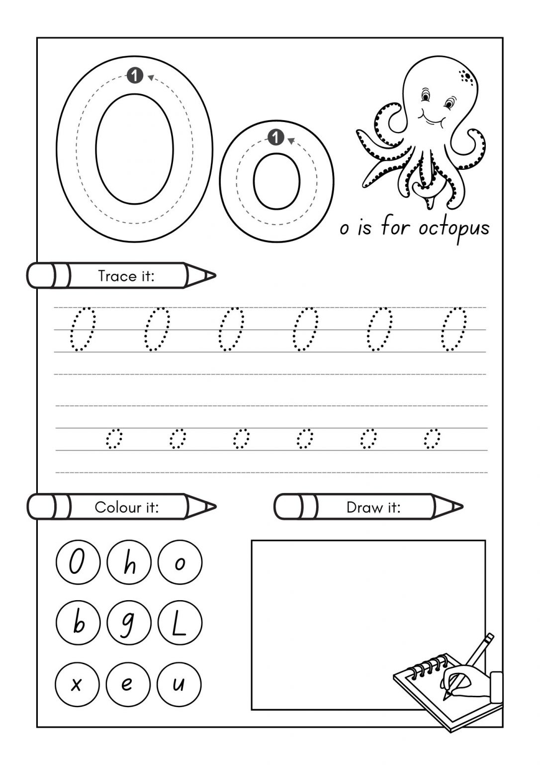 Letter O Activities for Toddler, Preschool & Kindergarten Printable PDF
