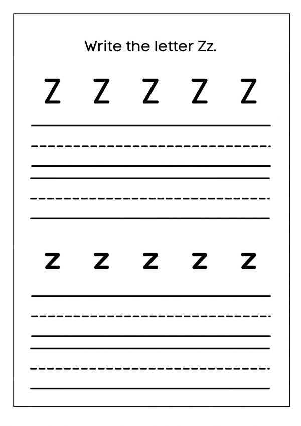 Letter Z Activities for Toddler, Preschool & Kindergarten Printable PDF