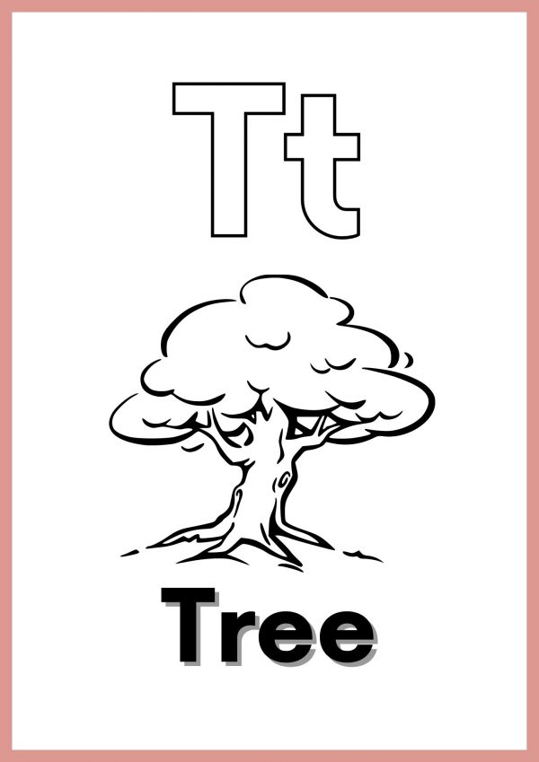 Free Letter T Pictures Worksheets Printable PDF