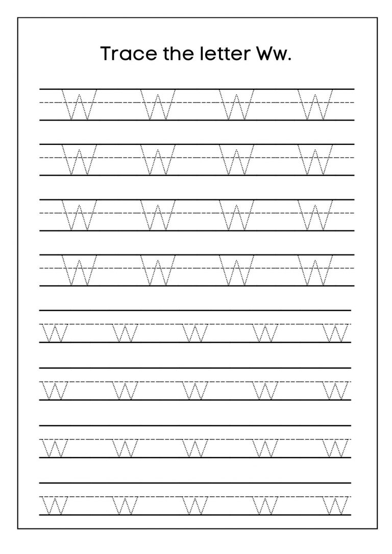 Free Letter W Dot Worksheets Printable PDF