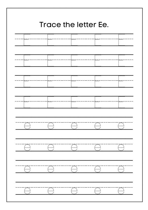Letter E Activities for Toddler, Preschool & Kindergarten Printable PDF