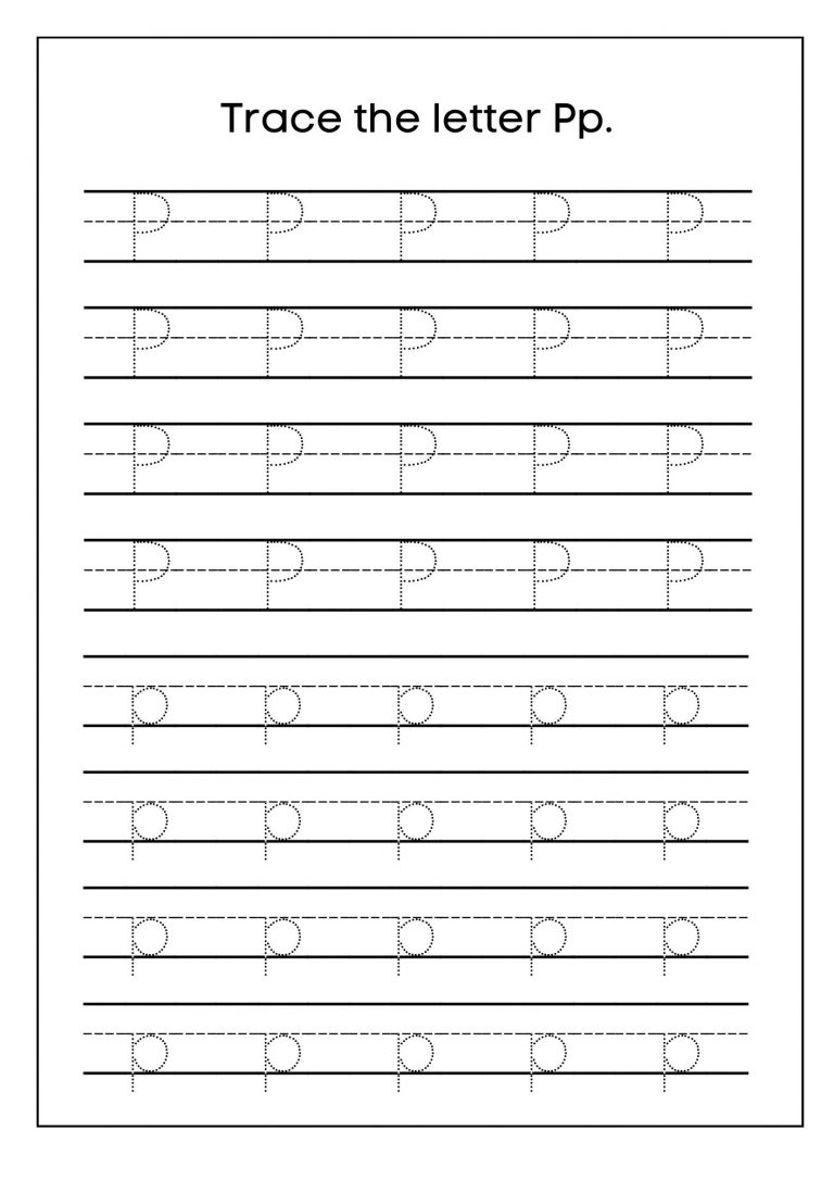 Free Letter P Dot Worksheets Printable PDF
