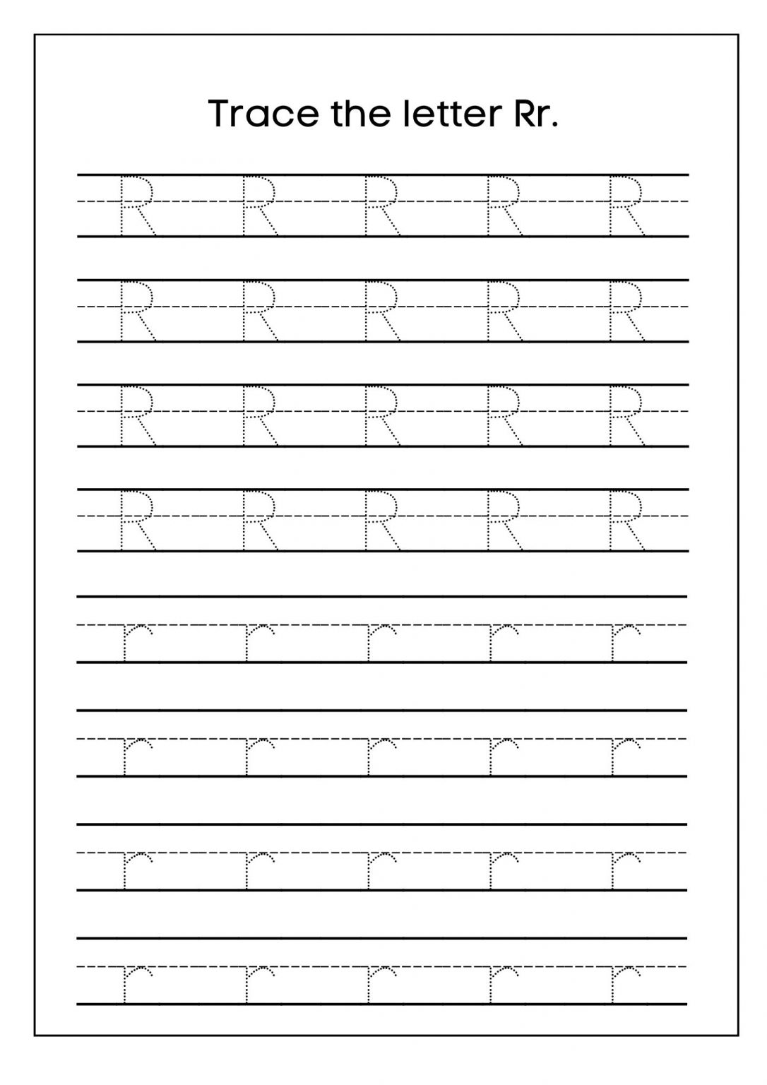 Free Letter R Dot Worksheets Printable PDF