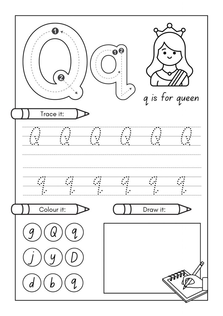 Letter Q Activities for Toddler, Preschool & Kindergarten Printable PDF
