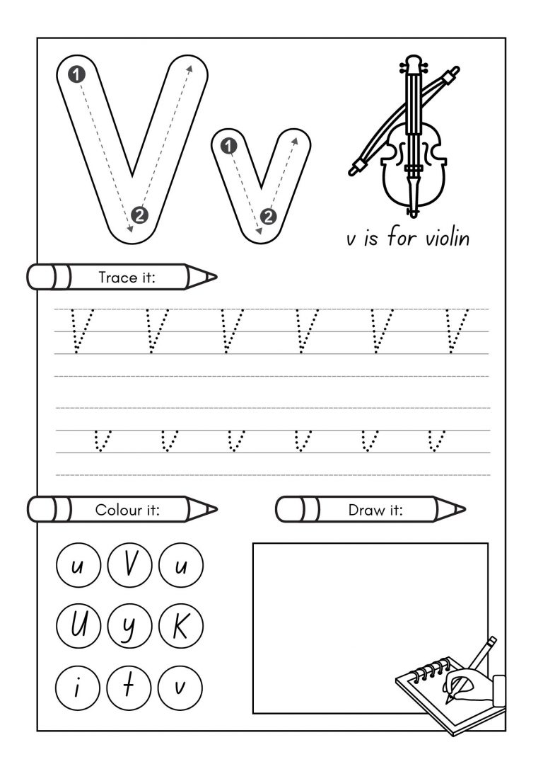 Letter V Activities for Toddler, Preschool & Kindergarten Printable PDF