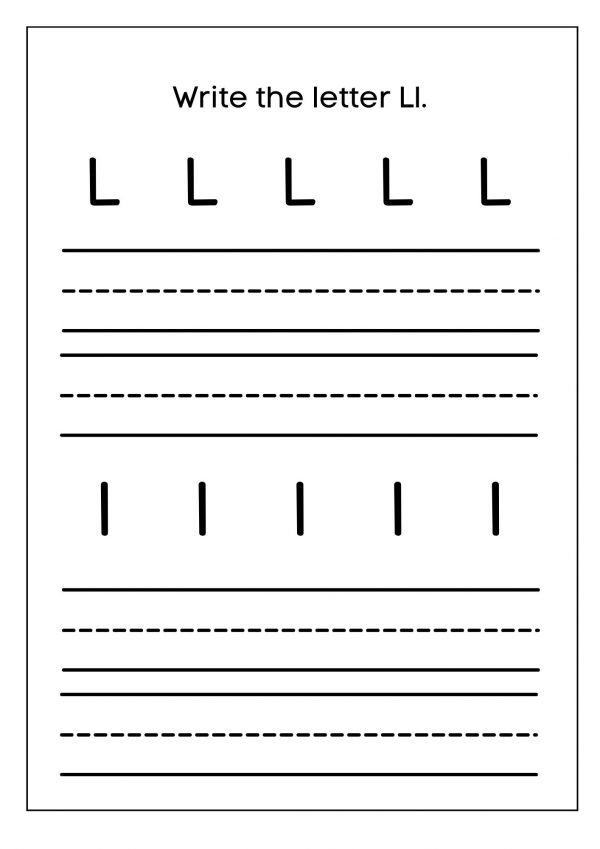 Letter L Activities for Toddler, Preschool & Kindergarten Printable PDF