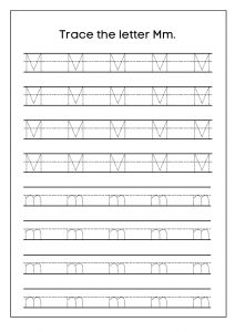 Free Letter M Dot Worksheets Printable PDF